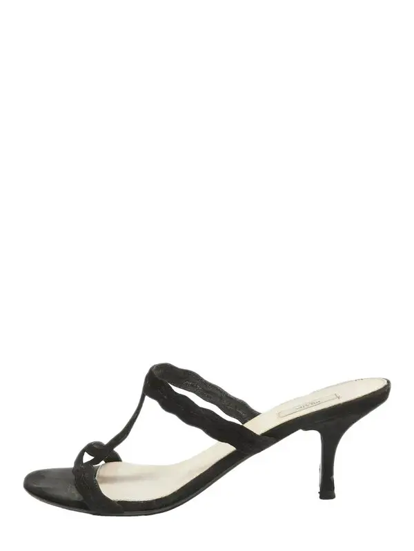 Prada Suede Sandals - Black