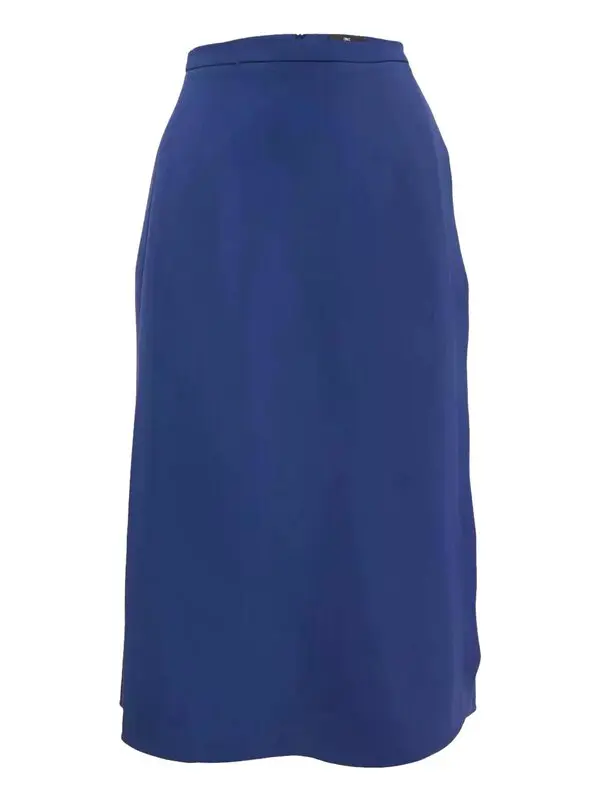 Elisabetta Franchi Crepe Midi Skirt - Blue