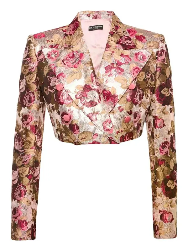 Dolce & Gabbana Floral Jacquard Blazer - Pink