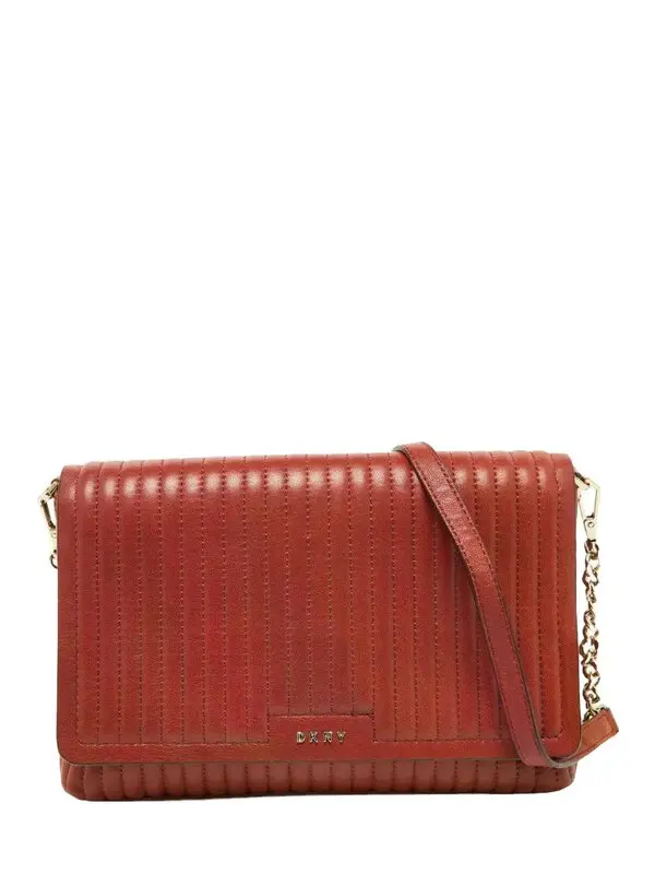 Dkny Quilted Leather Shoulder Bag - Red