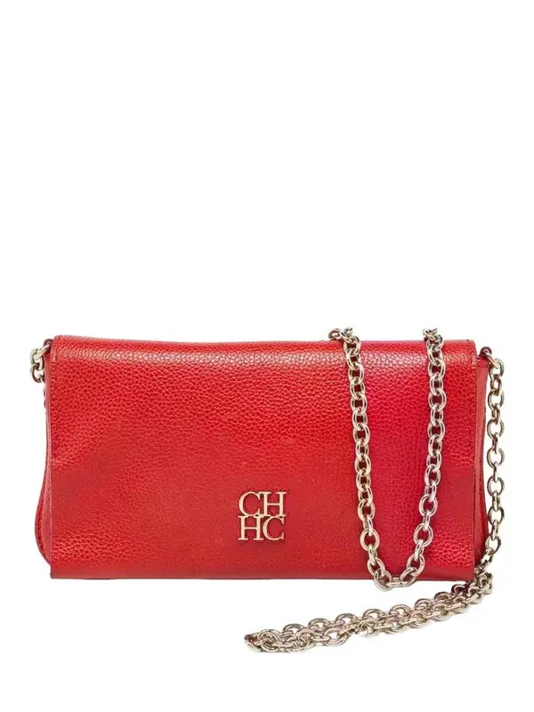 Carolina Herrera Logo-plaque Leather Shoulder Bag - Red