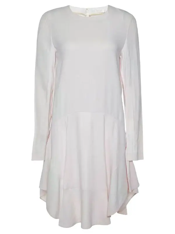 Chloé Long Sleeve Flared Skirt Dress - Pink