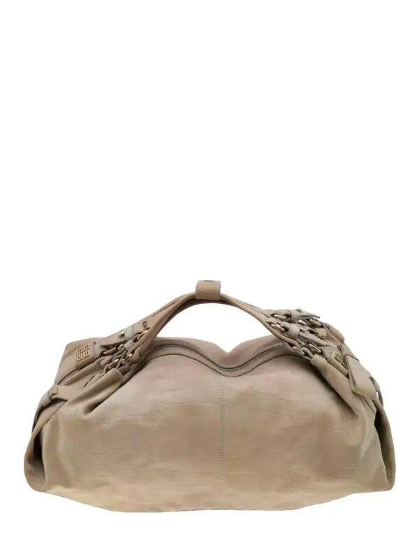 Givenchy Croc-embossed Shoulder Bag - Neutrals