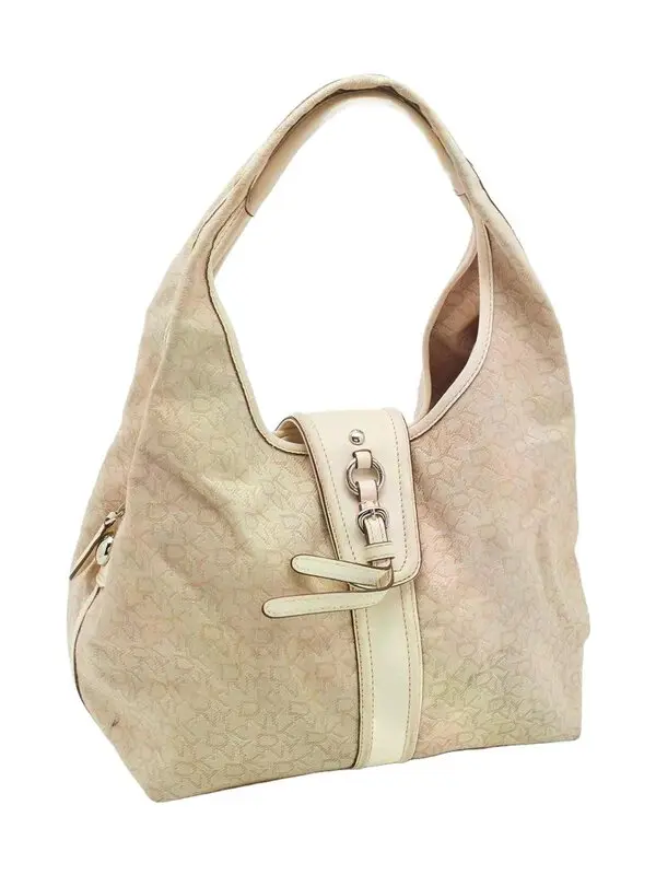 Dkny Leather Shoulder Bag - Neutrals