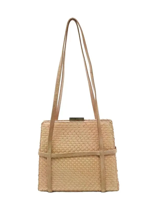 Bally Watersnake Shoulder Bag - Neutrals