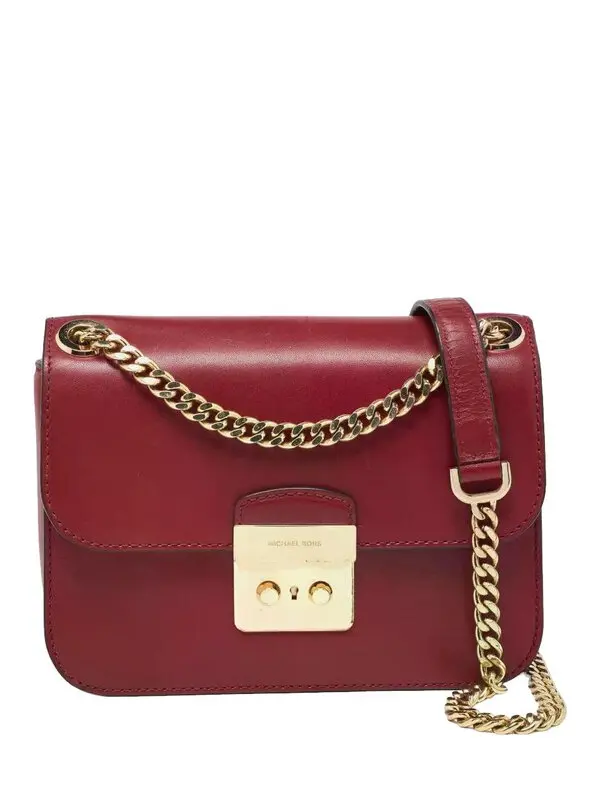Michael Kors Sloan Leather Shoulder Bag - Red