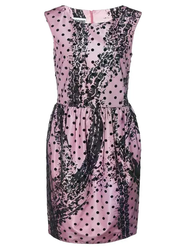 Moschino Polka Dot Tulle Dress - Pink