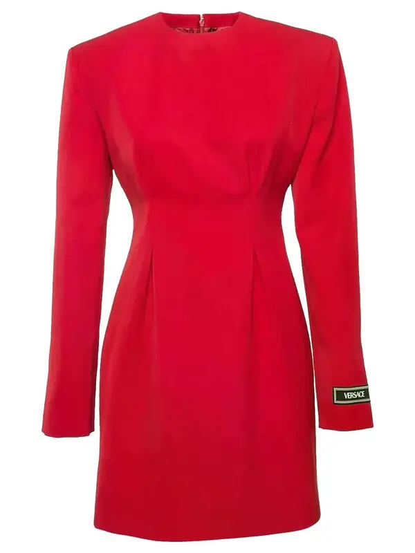 Versace Virgin Wool Dress - Red