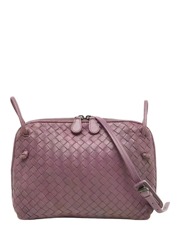 Bottega Veneta Intrecciato Nodini Crossbody Bag - Purple
