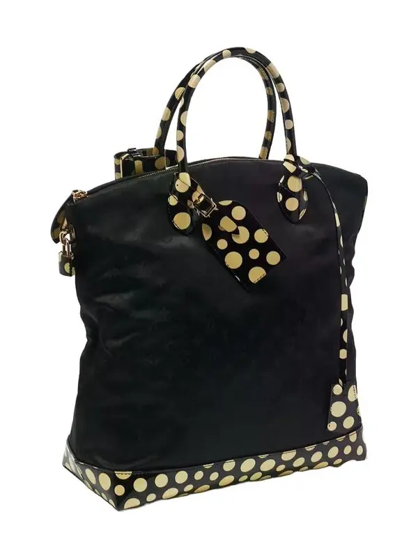 LOUIS VUITTON X Yayoi Kusama Lock It Tote - Black