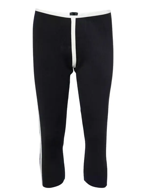 Marni Cotton-blend Knitted Cropped Pants - Black