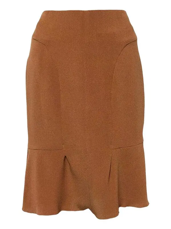 Marni Silk Mini Skirt - Brown