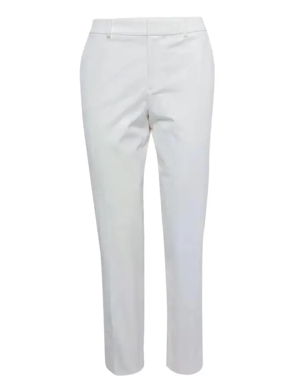 Ralph Lauren Purple Label Gabardine Straight Leg Trousers - White