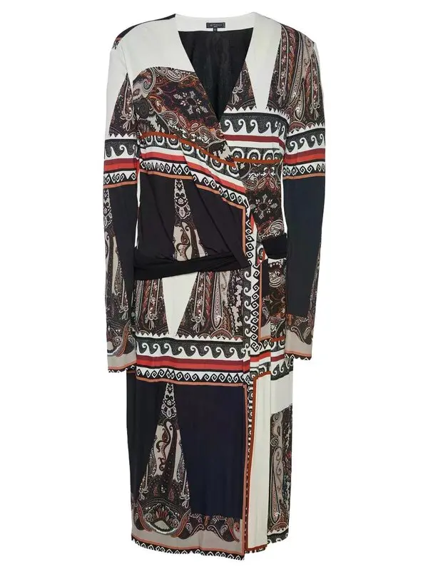 Etro Printed Midi Dress - Black