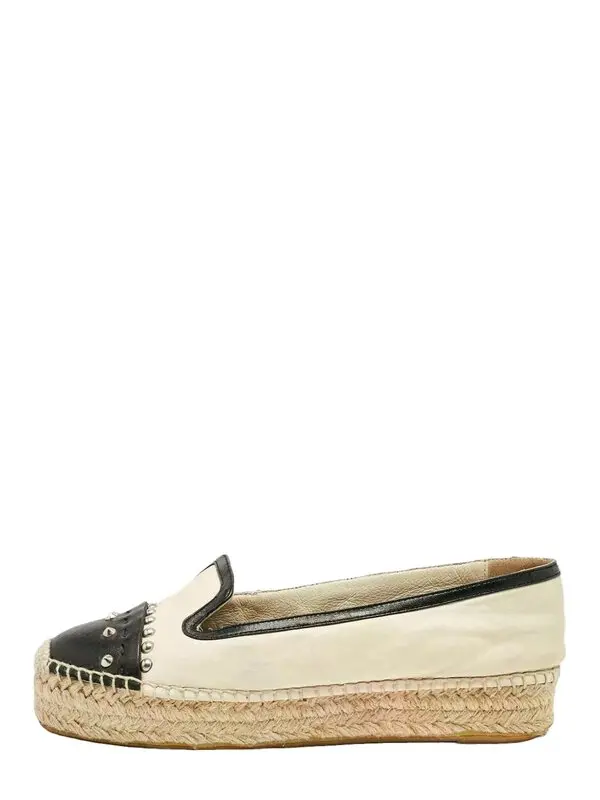 Alexander McQueen Leather Studded Espadrilles - Neutrals