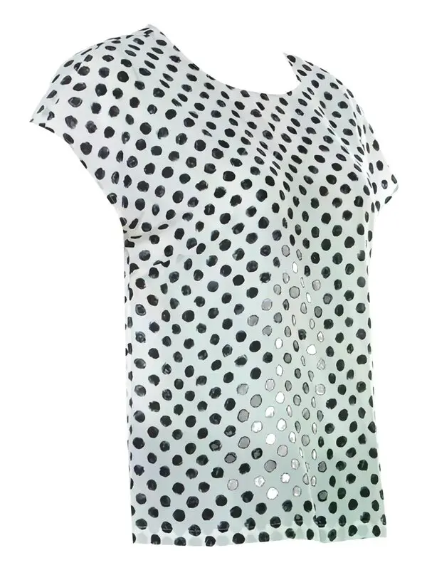 Dolce & Gabbana Polka-dot Silk Top - White