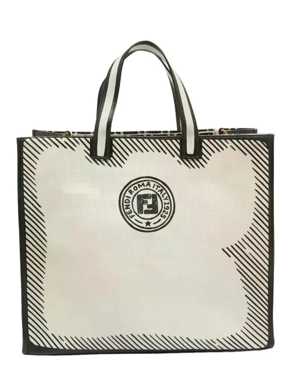 Fendi X Joshua Vides Logo-print Tote Bag - White