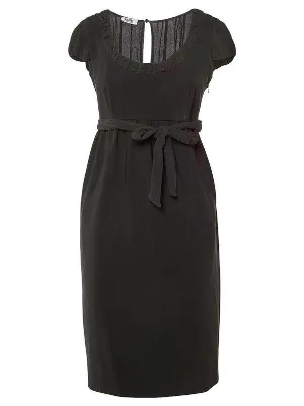 Moschino Cap-sleeve Midi Dress - Black