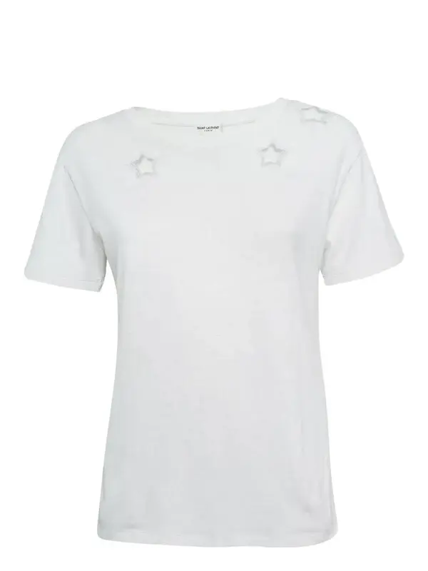 Saint Laurent Star-motif T-shirt - White
