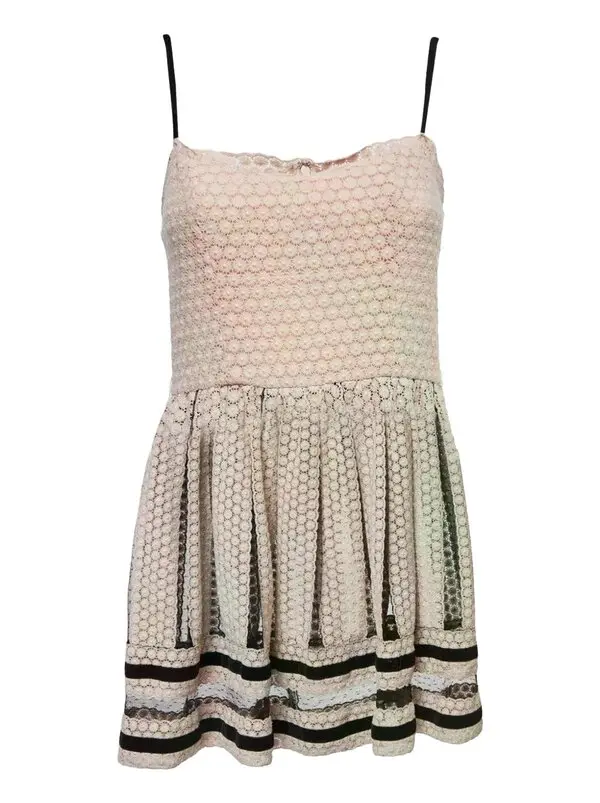 Red Valentino Floral Lace Mini Dress - Pink