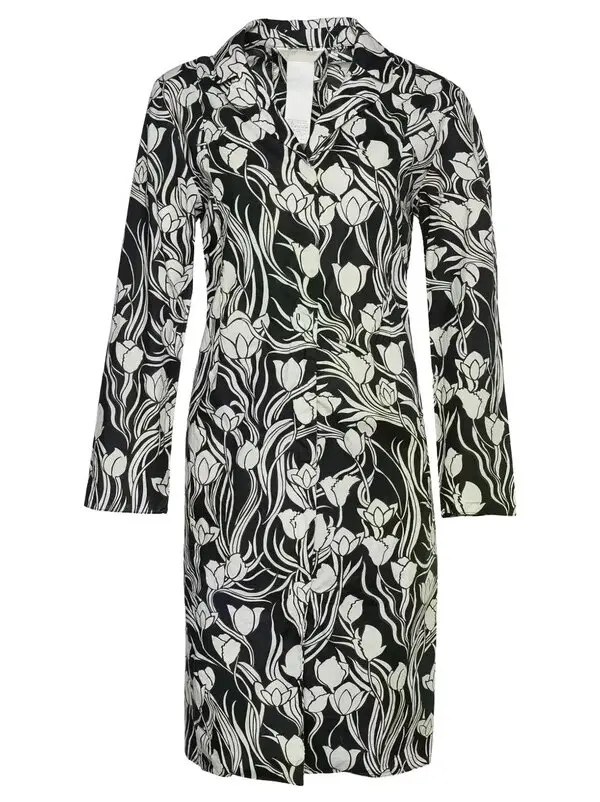Max Mara Floral-print Dress - Black