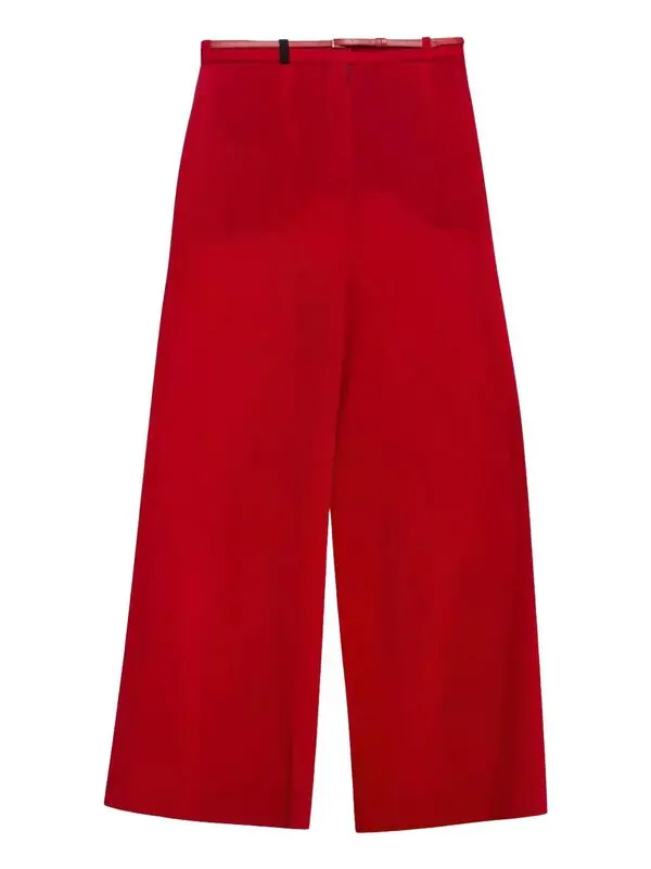 LANVIN Belted Wool Trousers - Red