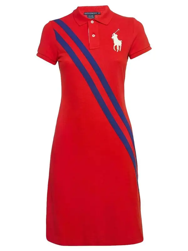 Polo Ralph Lauren Striped Polo Dress - Red