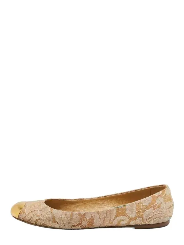 GIUSEPPE ZANOTTI Lace Ballet Flats - Beige