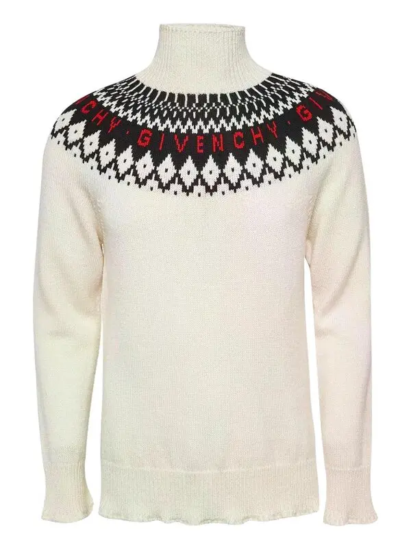 Givenchy Fair-isle Turtleneck Sweater - Neutrals