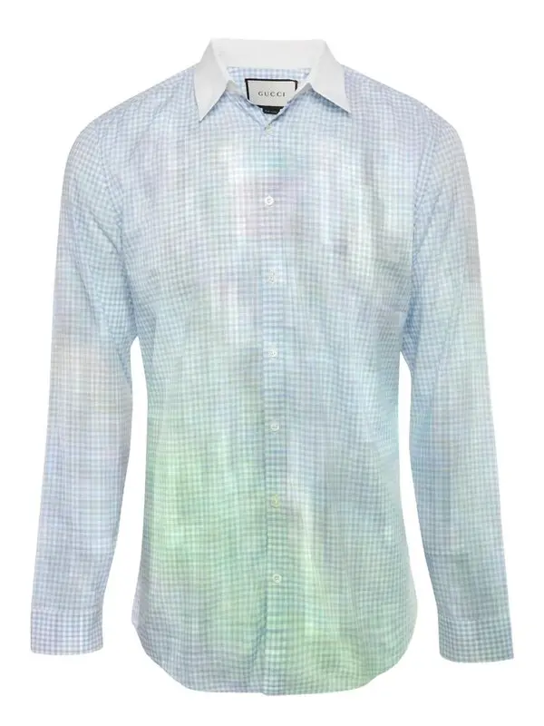 Gucci Checked Cotton Shirt - Blue