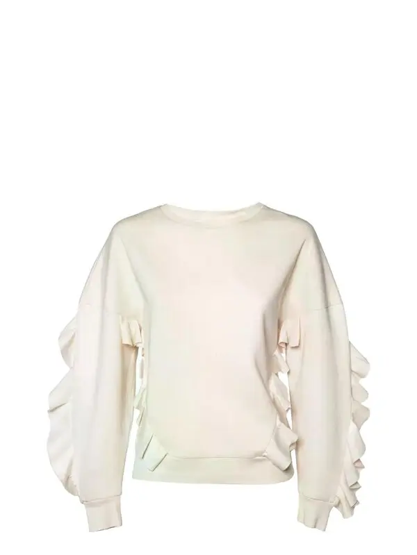 Stella McCartney Ruffled Sweatshirt - Neutrals