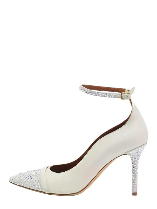 MALONE SOULIERS 90mm Crystal-embellished Pumps - White