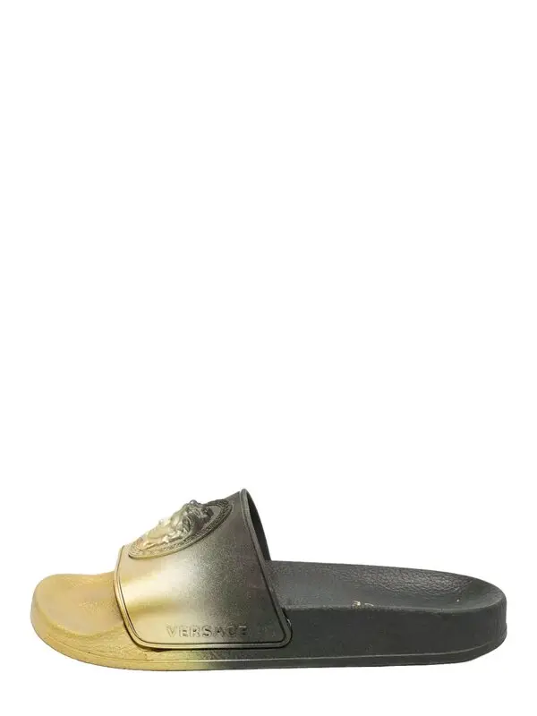 Versace Medusa Rubber Slides - Gold