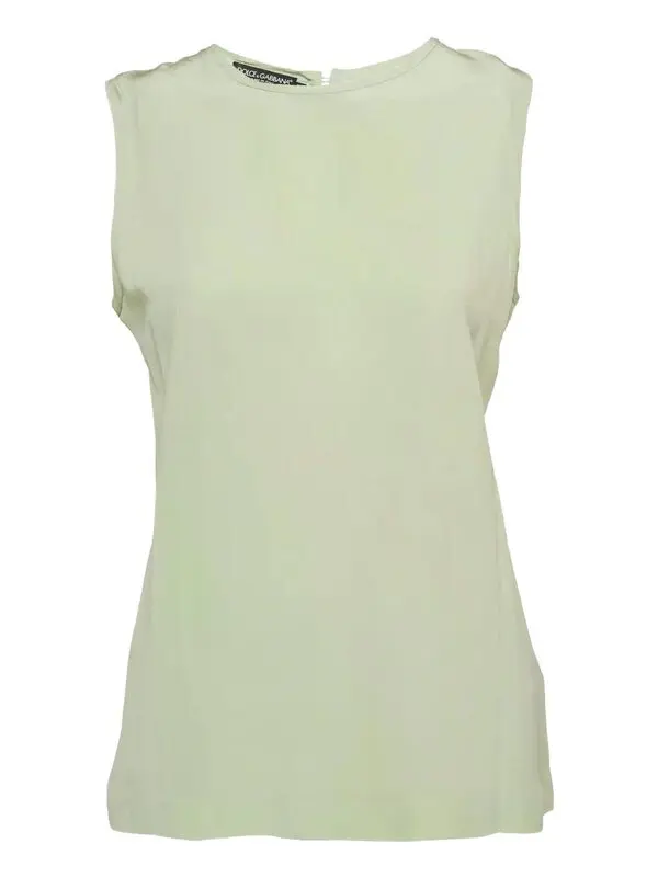 Dolce & Gabbana Sleeveless Silk Top - Green