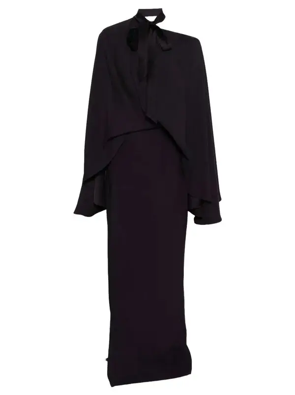 TALLER MARMO Brooks Tie-neck Maxi Dress - Purple