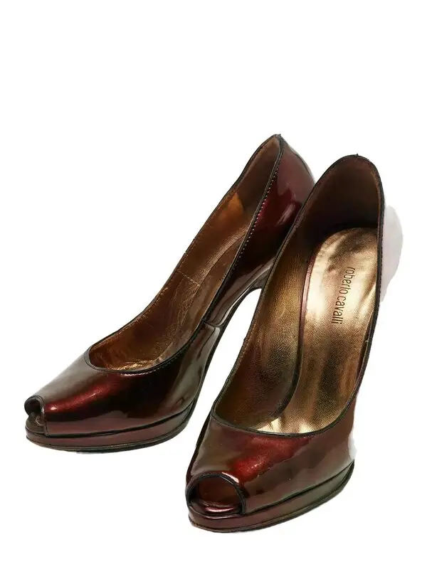 Roberto Cavalli Patent Leather Pumps - Brown