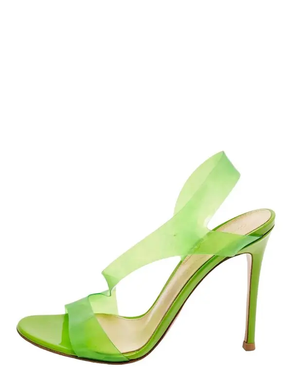GIANVITO ROSSI 100mm Metropolis Clear-effect Sandals - Green