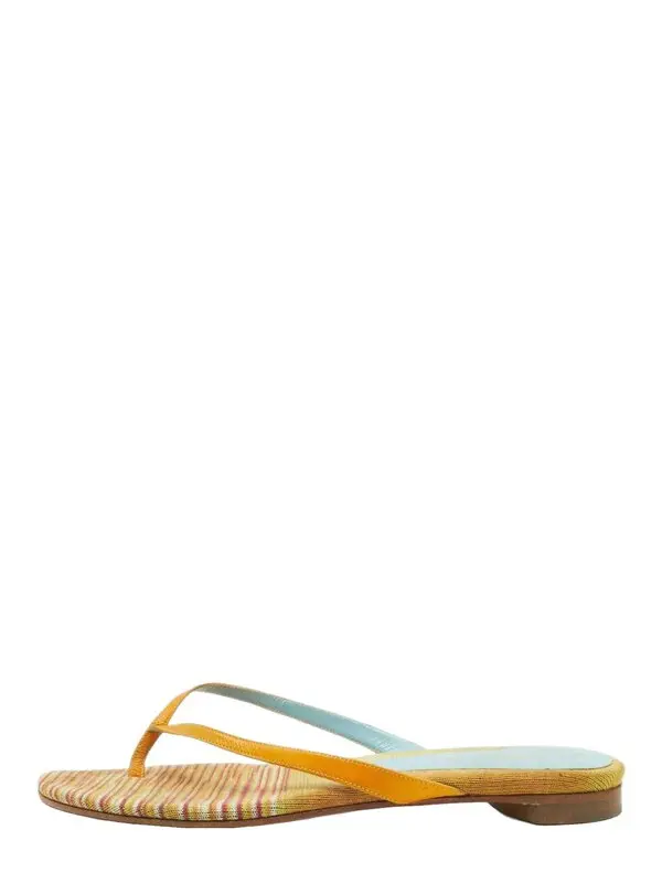 Missoni Leather Flat Sandals - Yellow