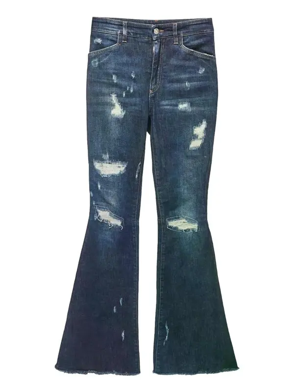 Dolce & Gabbana Distressed Flared Jeans - Blue
