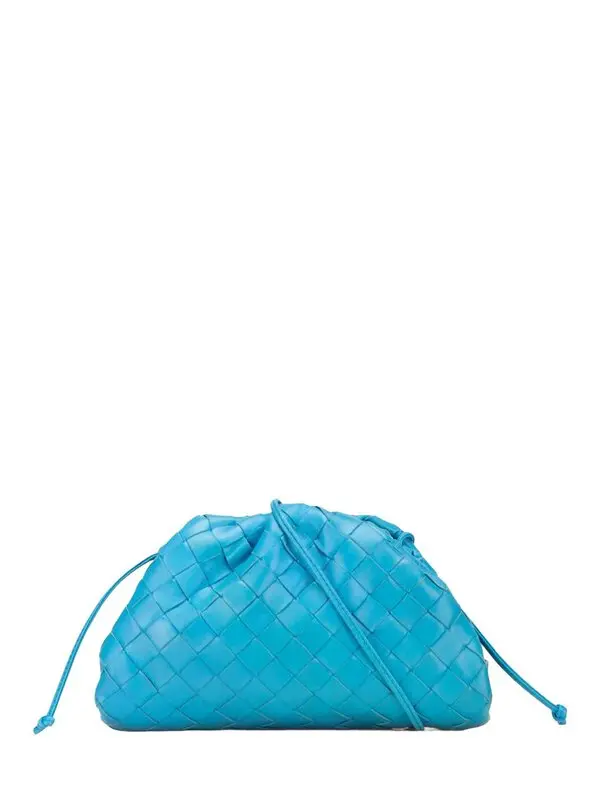 Bottega Veneta Nappa Intrecciato Mini Pouch Crossbody Bag - Blue
