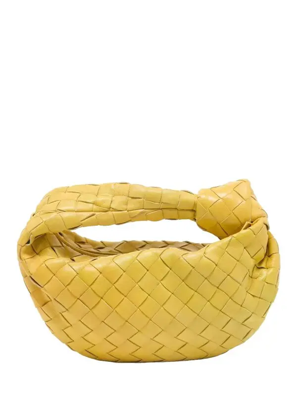 Bottega Veneta Jodie Intrecciato Knot Handbag - Yellow