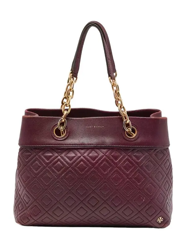 Tory Burch Quilted Leather Shoulder Bag - Red