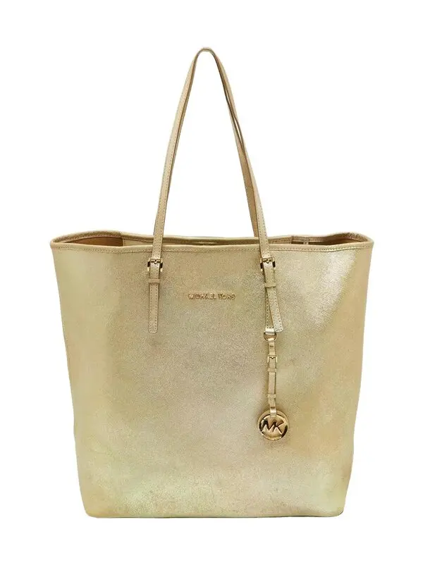 Michael Kors Logo-charm Silk Tote Bag - Neutrals