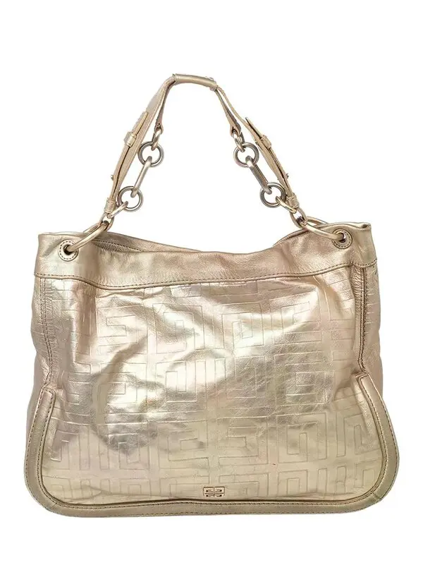 Givenchy 4g-embossed Shoulder Bag - Gold