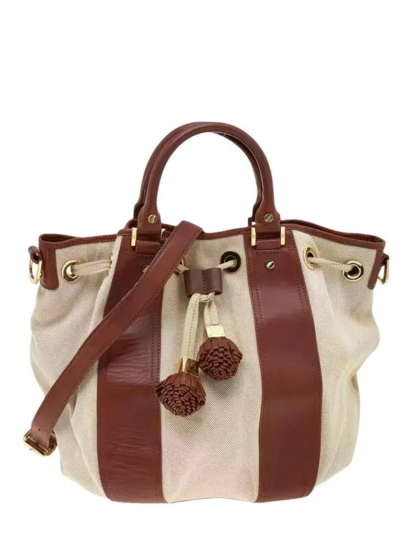 Tory Burch Gwendolyn Striped Canvas Tote Bag - Neutrals