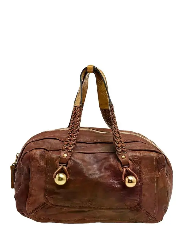 Chloé Braided-handle Leather Shoulder Bag - Brown