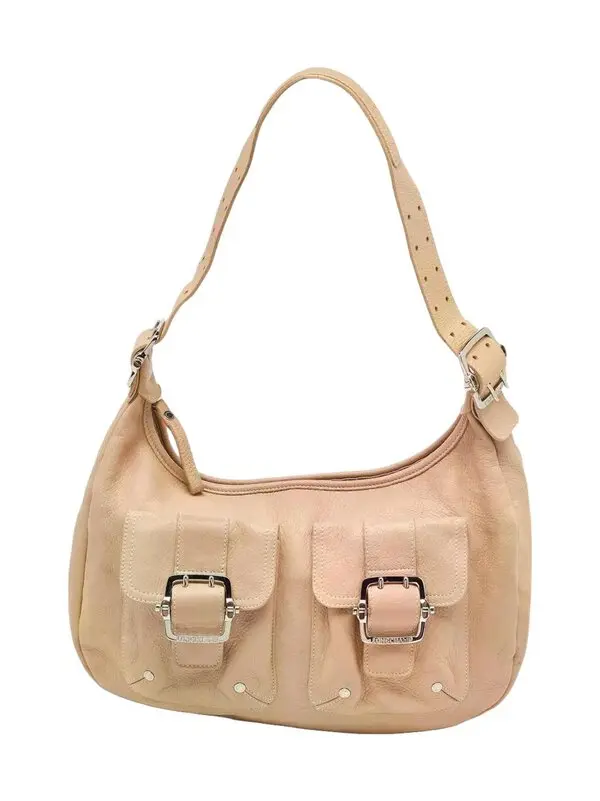 Longchamp Leather Buckle-detail Shoulder Bag - Neutrals