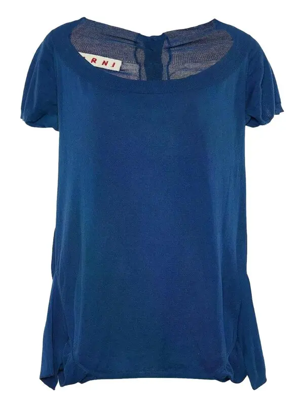 Marni Ruffled Back T-shirt - Blue