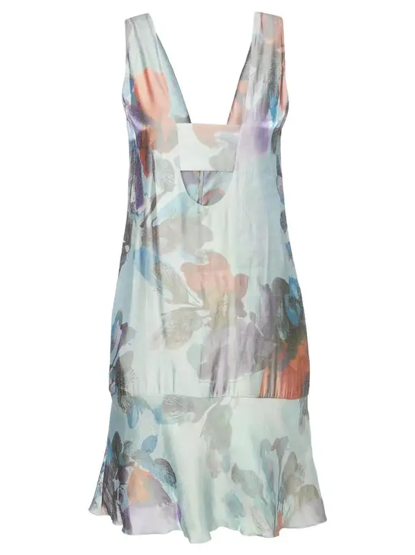 Emporio Armani Floral-print Dress - Blue