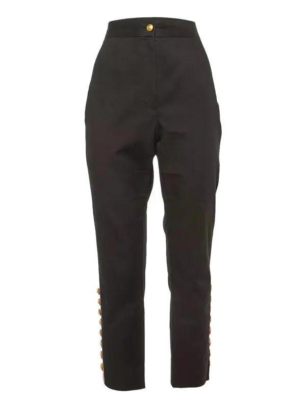 Dolce & Gabbana Tape-embellished Trousers - Black
